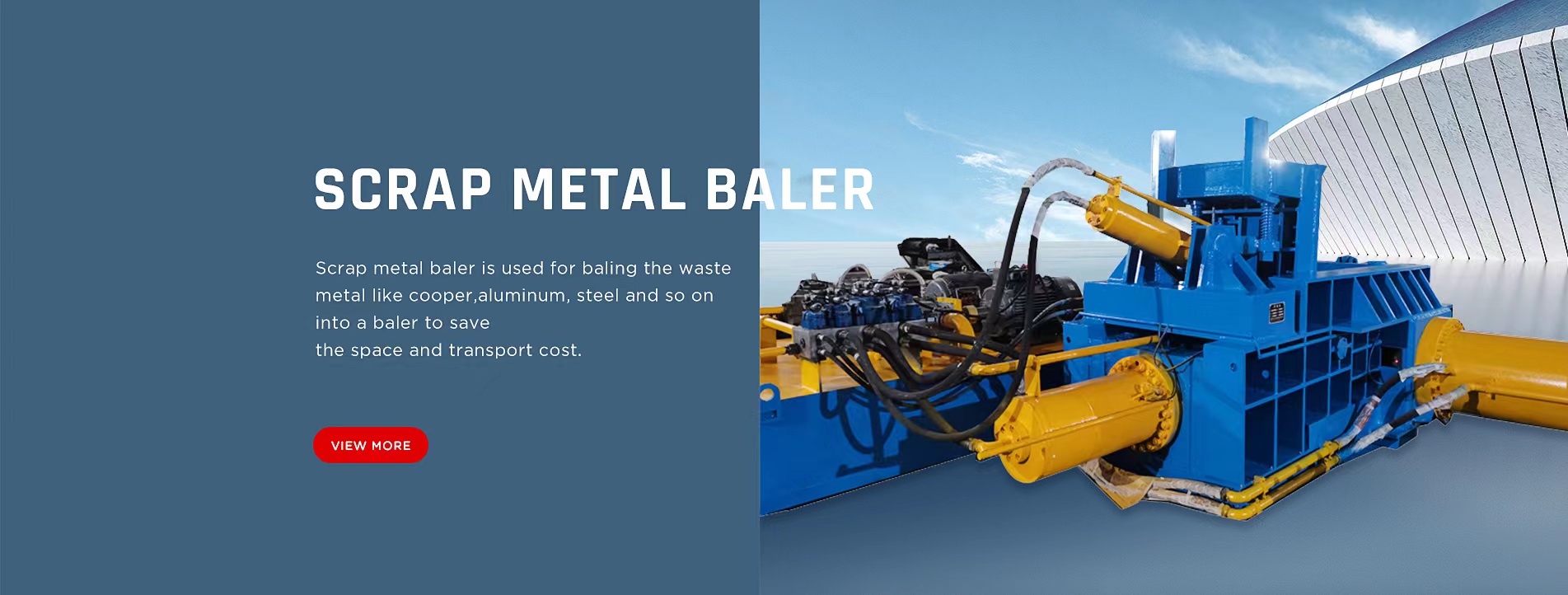 Scrap metal baler machine,Scrap metal shear,Horizontal metal shear - TEYUN